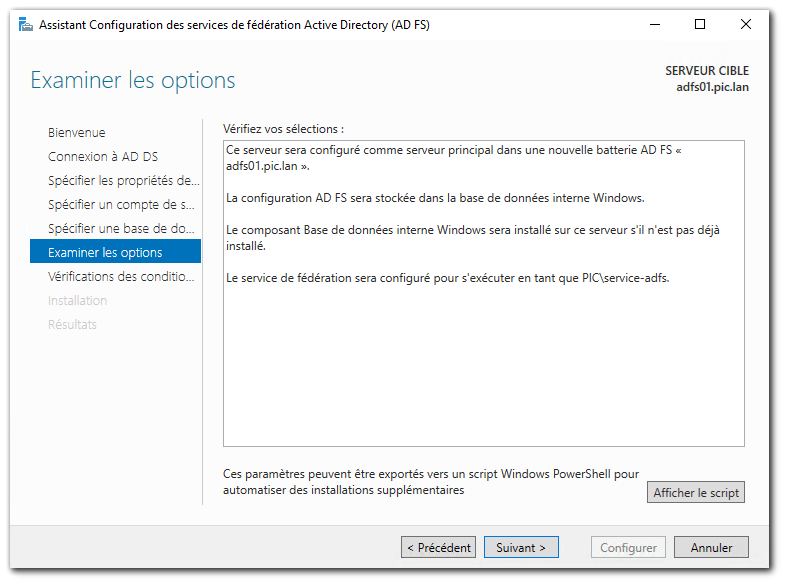Installer ADFS sous Windows Server 2022
